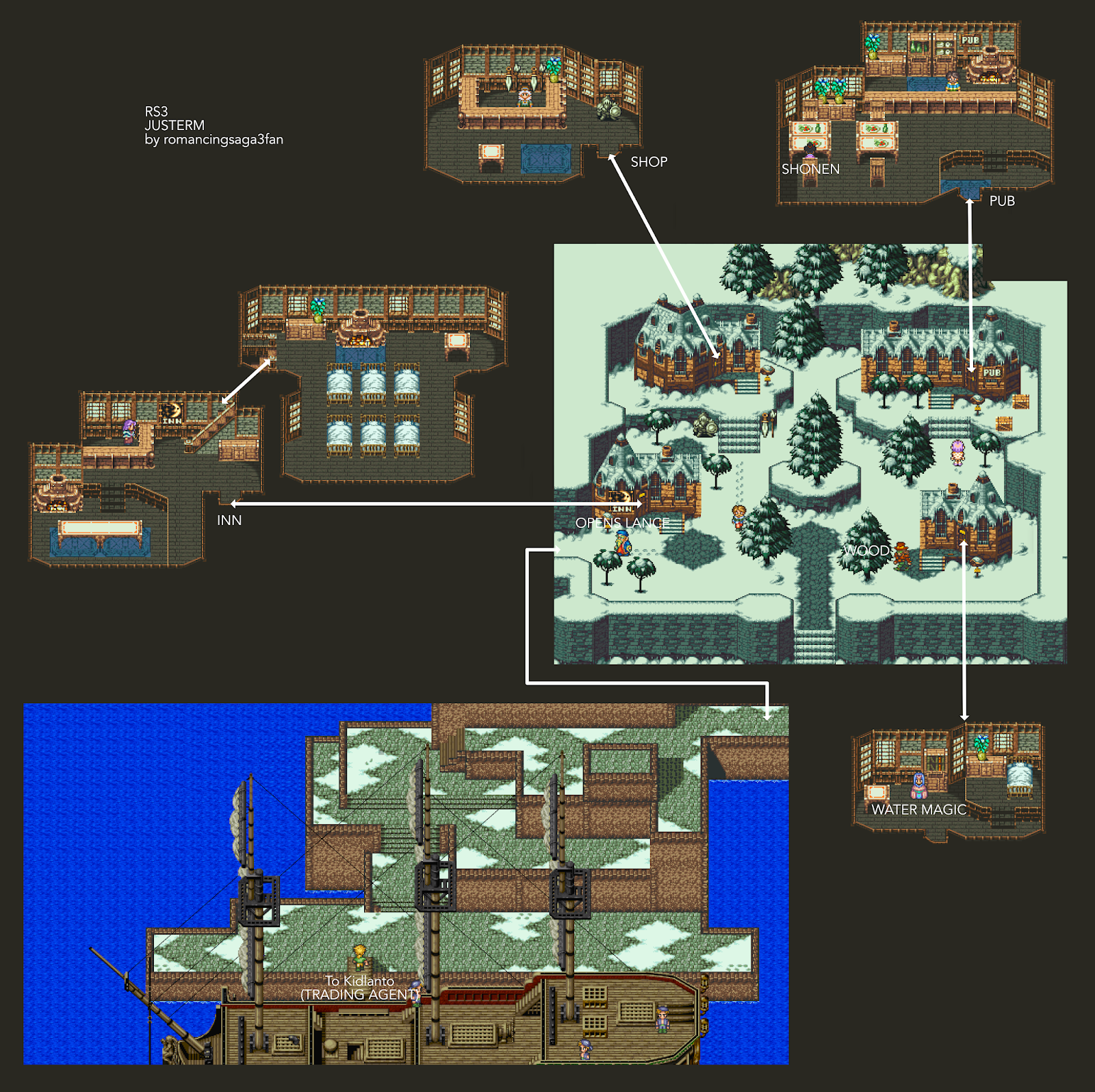 Romancing Saga 3: Maps