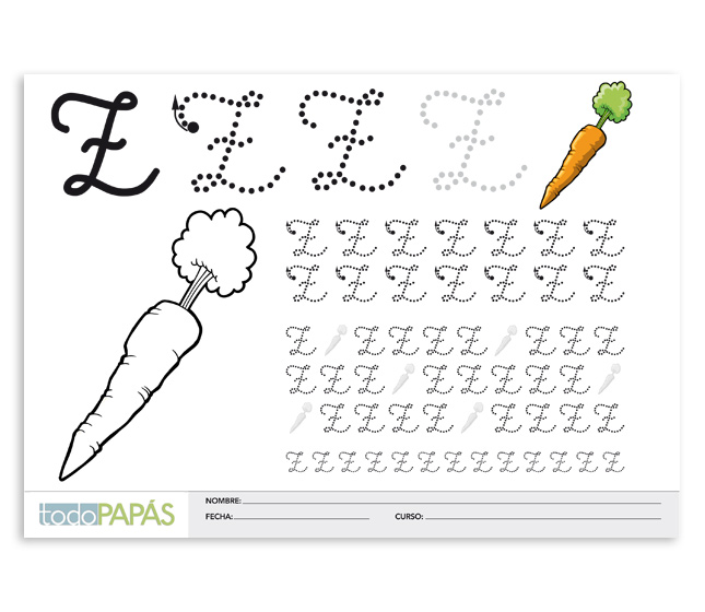 Cultura y TIC: PRIMARIA - LENGUA 1 - CALIGRAFÍA - PLANTILLAS - LETRA Z