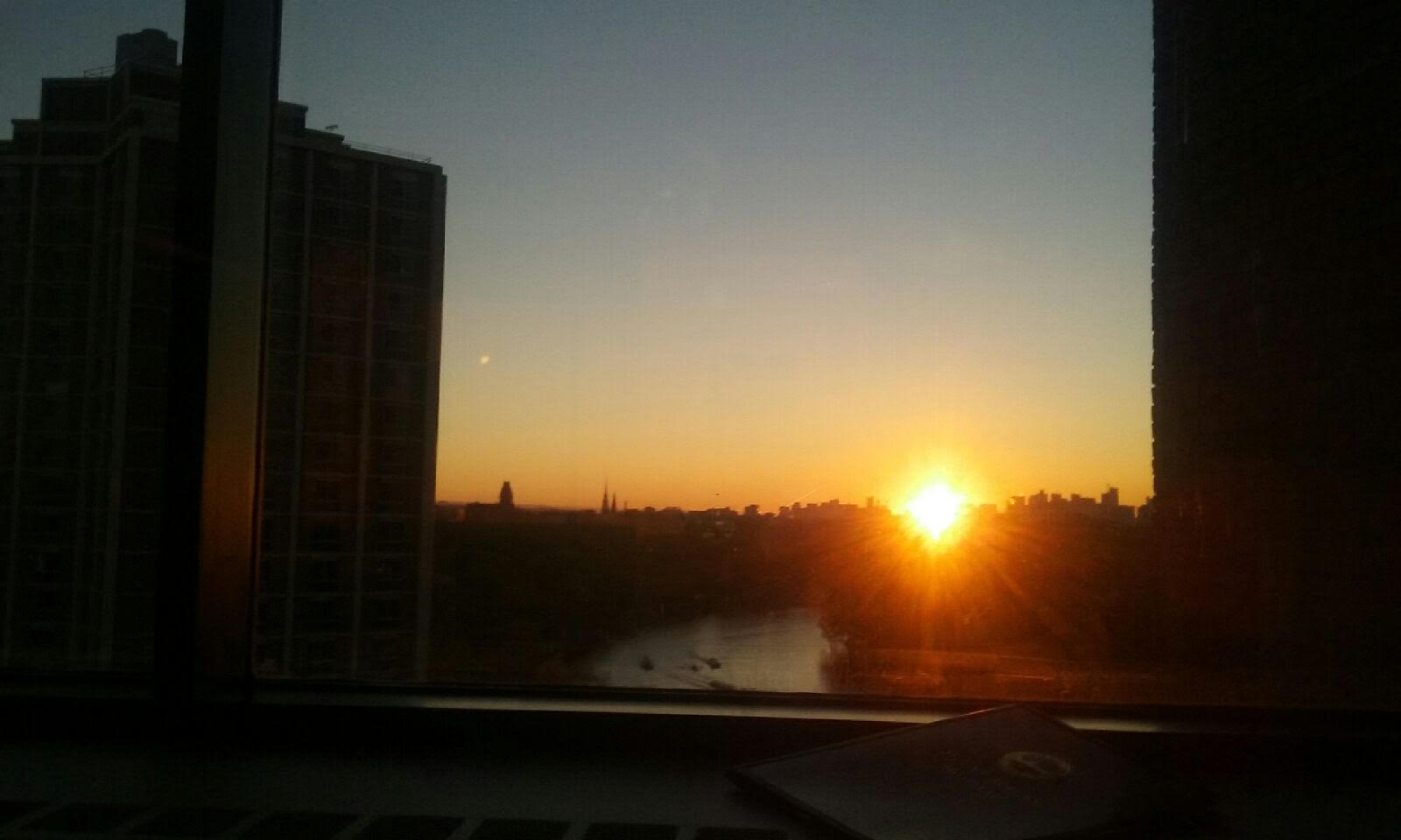 SUNRISE, "HOPE' THROUGH MY HOSPITAL ROOM WINDOW 10-14-2015