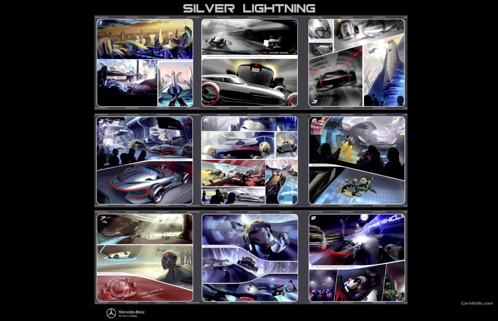 Mercedes Benz Silver Lightning Wallpaper Desktop | Wallpapers Quality