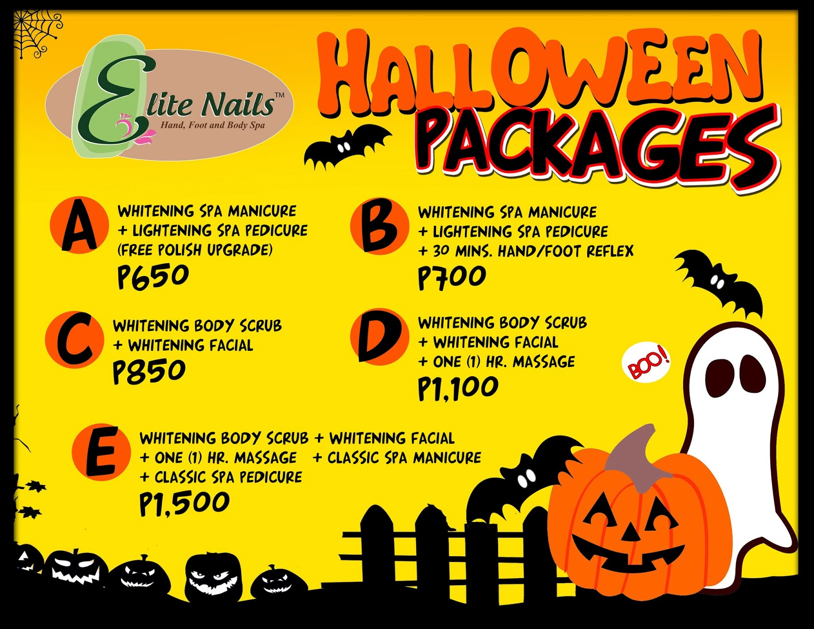 Elite Nails Hand, Foot and Body Spa: Nail Spa Halloween Promo