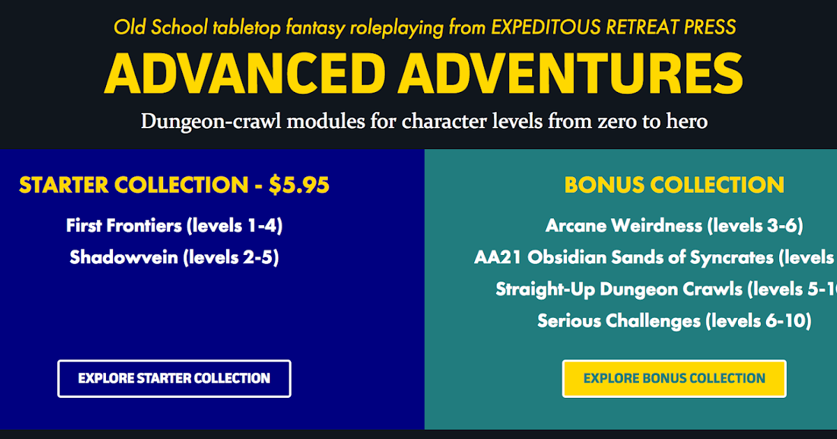 Tenkar's Tavern: Bundle of Holding - Advanced Adventures (Expeditious ...