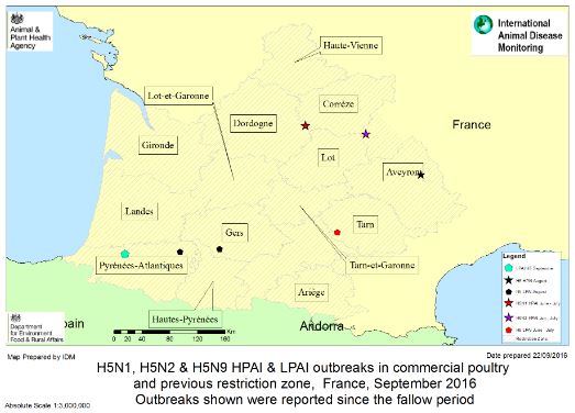 Avian Flu Diary: DEFRA: Update On HPAI & LPAI Avian Flu Outbreaks in France