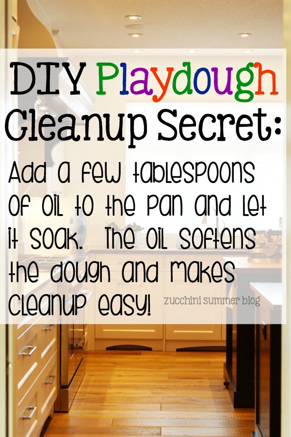 Zucchini Summer: Homemade Play Doh and the SECRET Clean Up Tip