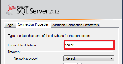 msqlserver : Cannot open user default database