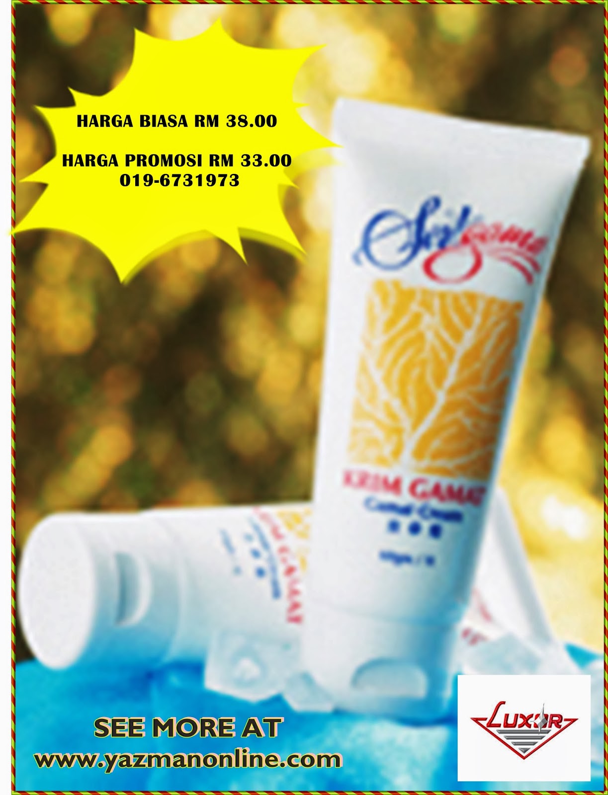 halal dan murah: LUXO KRIM, GEL DAN JELI GAMAT