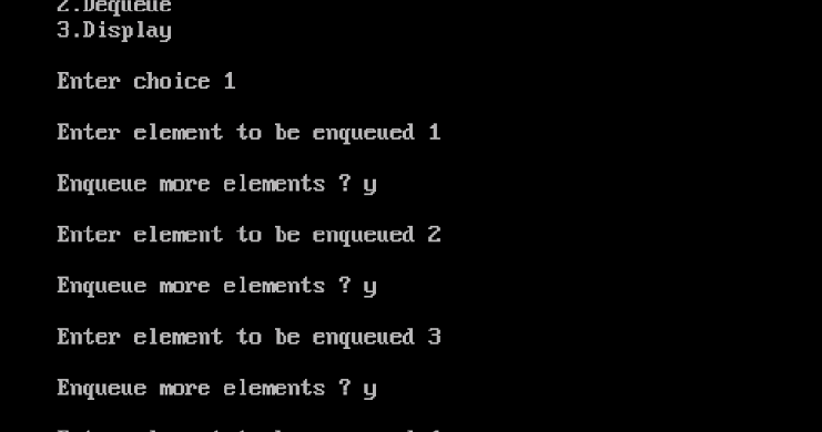C programming concepts: Circular queue code output