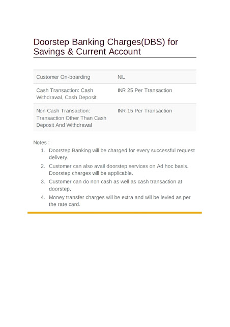 Doorstep Banking Charges (DBS) for Savings & Current Account in IPPB ...