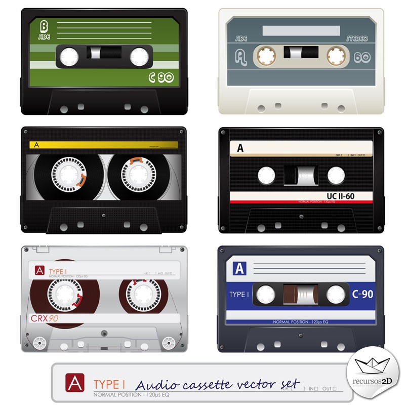 Vectores de Cassettes de gran calidad (Free high quality cassette ...
