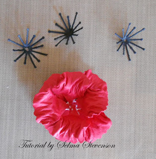 Selma's Stamping Corner and Floral Designs: Red Flower Tutorial