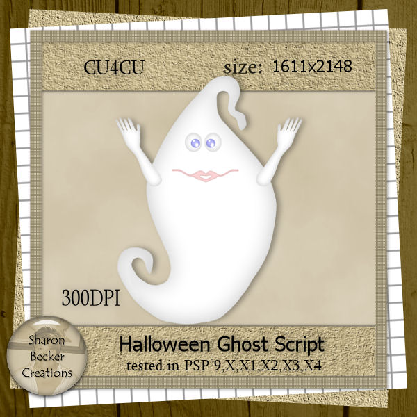 Sharon Becker Creations: NEW Halloween Ghost Script/Template - Sharon ...