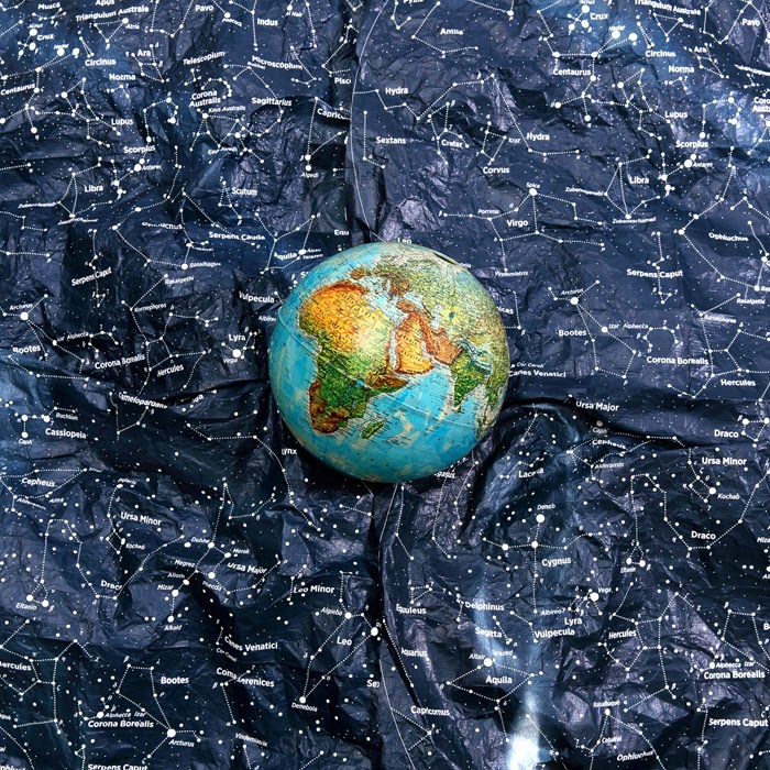 Crumpled Sky Map Made from Tyvek | Tyvek Innovative Uses - Material ...