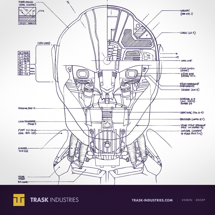 Trask Industries releases blueprints to a Sentinel head from X-Men ...