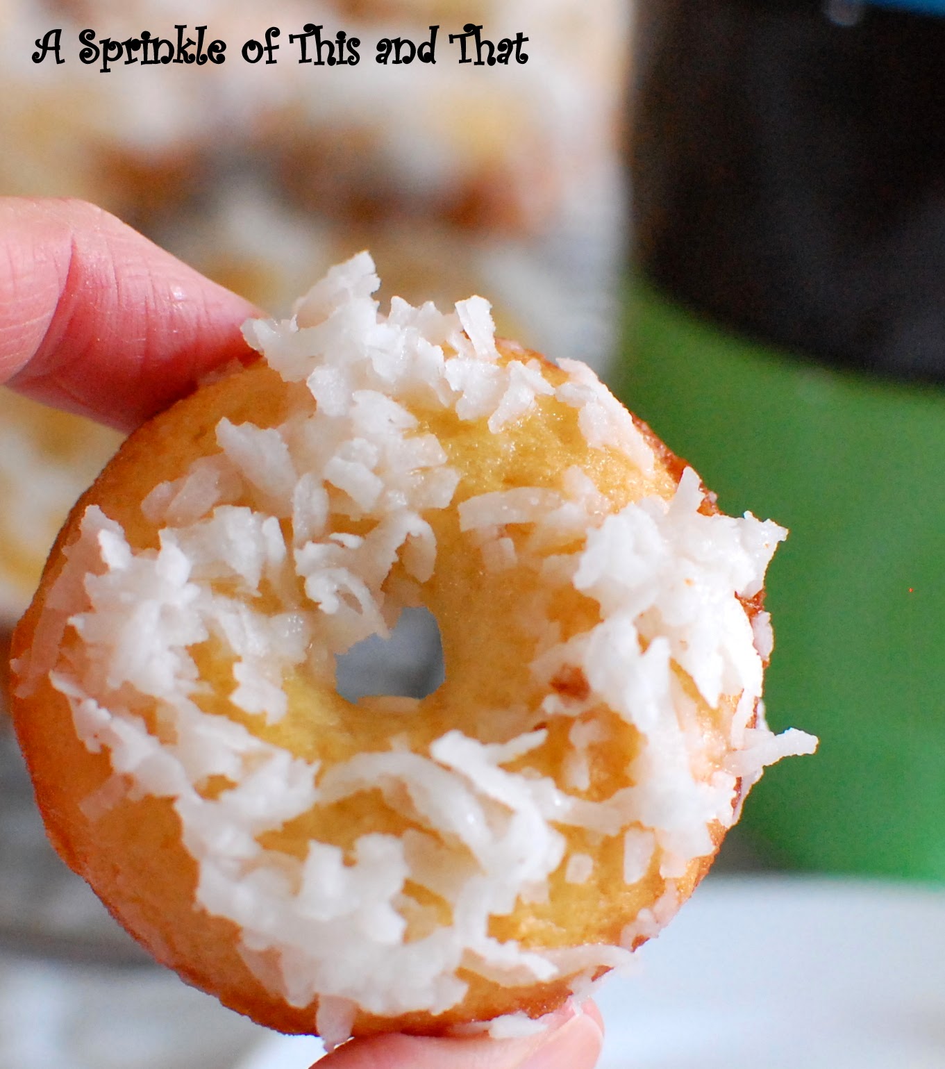 A Sprinkle of This and That: Mini Baked Banana Coconut Donuts