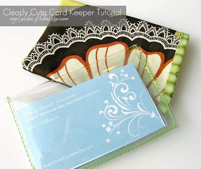 Rosey Corner Creations: Too Cute Card Keeper with clear vinyl pockets ...