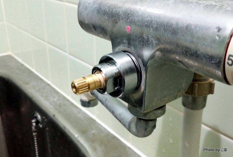 こほ の 趣味の部屋: INAX(LIXIL) サーモスタット付シャワーバス水栓 BF-4145T 切替弁交換