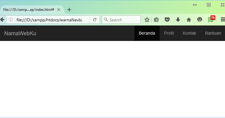 Cara Merubah Warna Navbar di Bootstrap - ATwiwit.Net