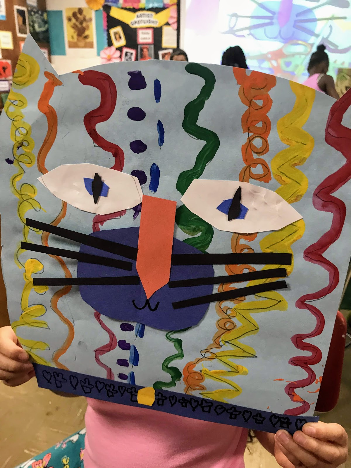 Elements of the Art Room: 1st grade Laurel Burch Line Cats