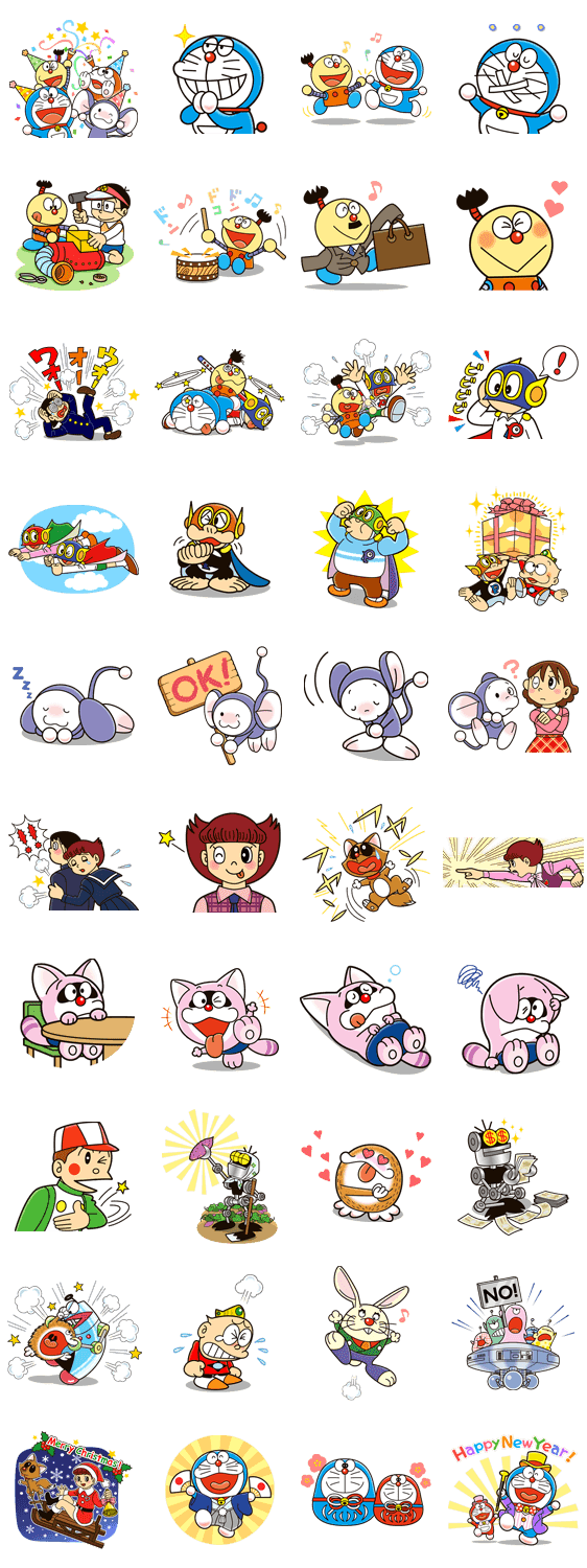 Sticker Line List: Doraemon & Friends (Fujiko F. Fujio)