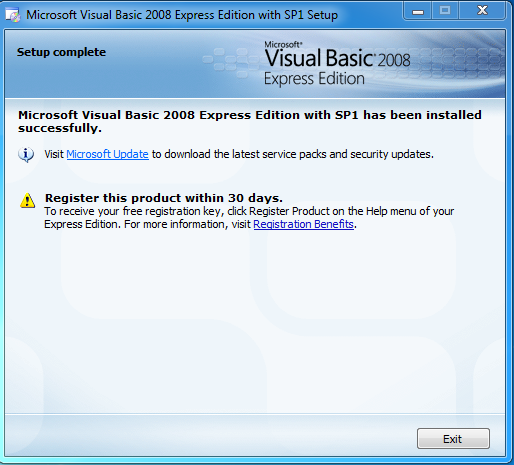 visual Basic 2008 Sp1 نسخه خفيفه من المصدر microsoft والتثبيت ثقيل