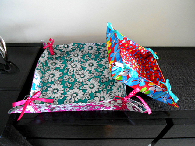 Bread Basket, French Bread basket, Fabric Basket Sewing Tutorial, Gift ...