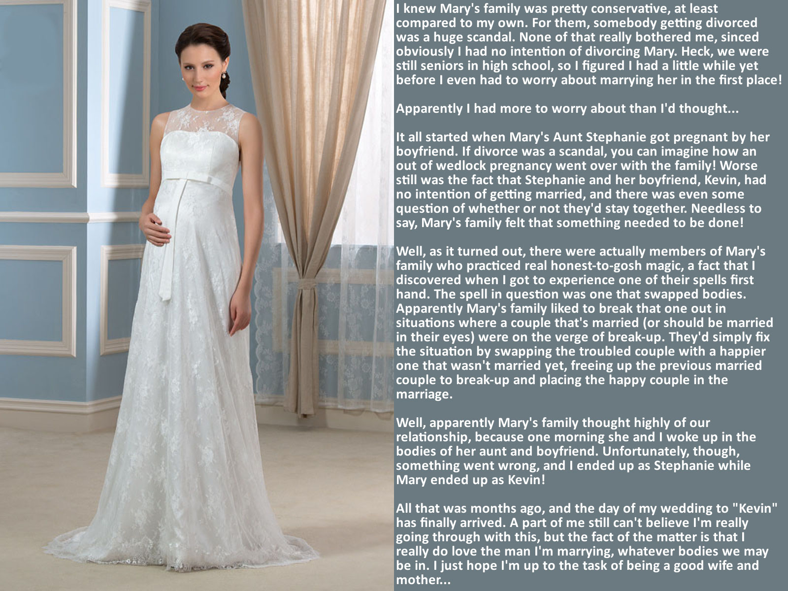 The Insomniac TG: Pregnant Bride