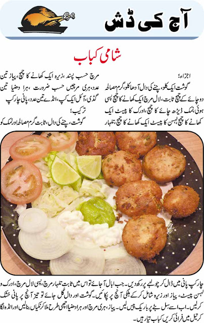 recipes: Shami Kabab Recipe in Urdu