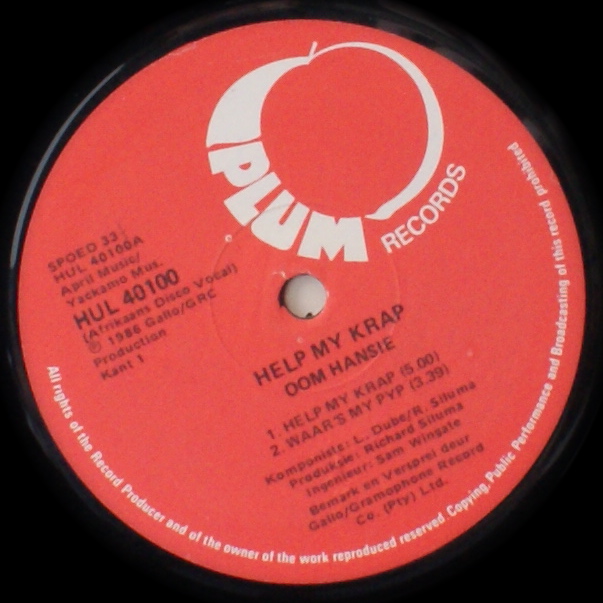 Afro-Synth: OOM HANSIE - Help My Krap (1986)