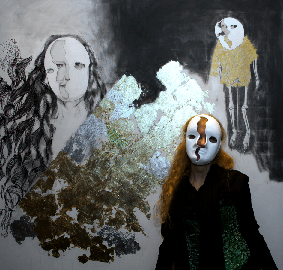 Black Walnut Heartwood: Three Split Masks