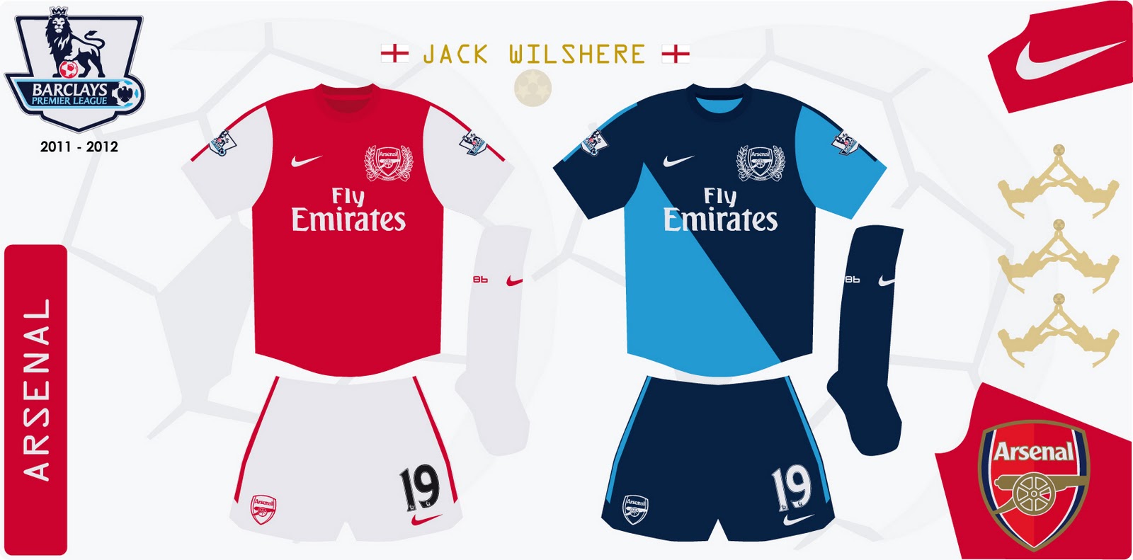 Design Futbol Kits: Arsenal 2011 - 2012 (Premier League)