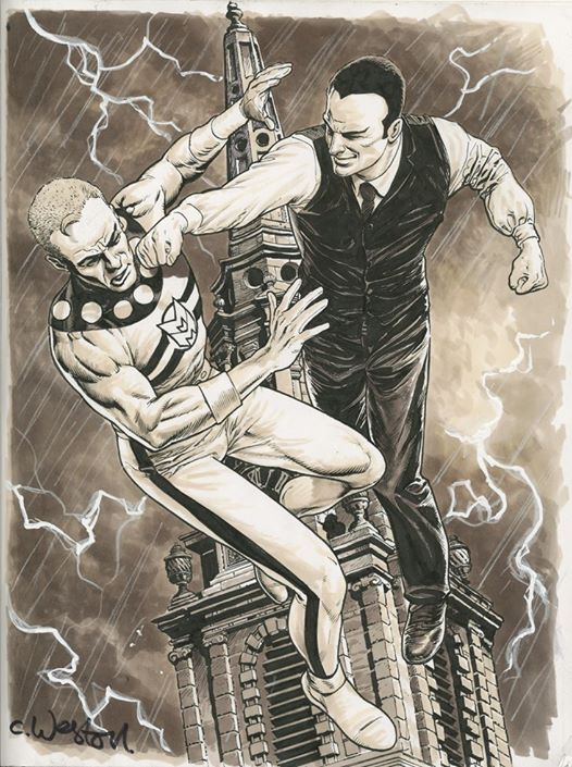 * ALAN MOORE WORLD *: Marvelman vs. Kid Marvelman by Chris Weston