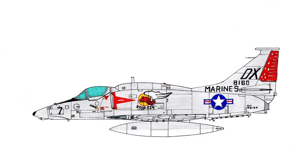 AIRCRAFT DRAWINGS: Douglas A-4M Skyhawk