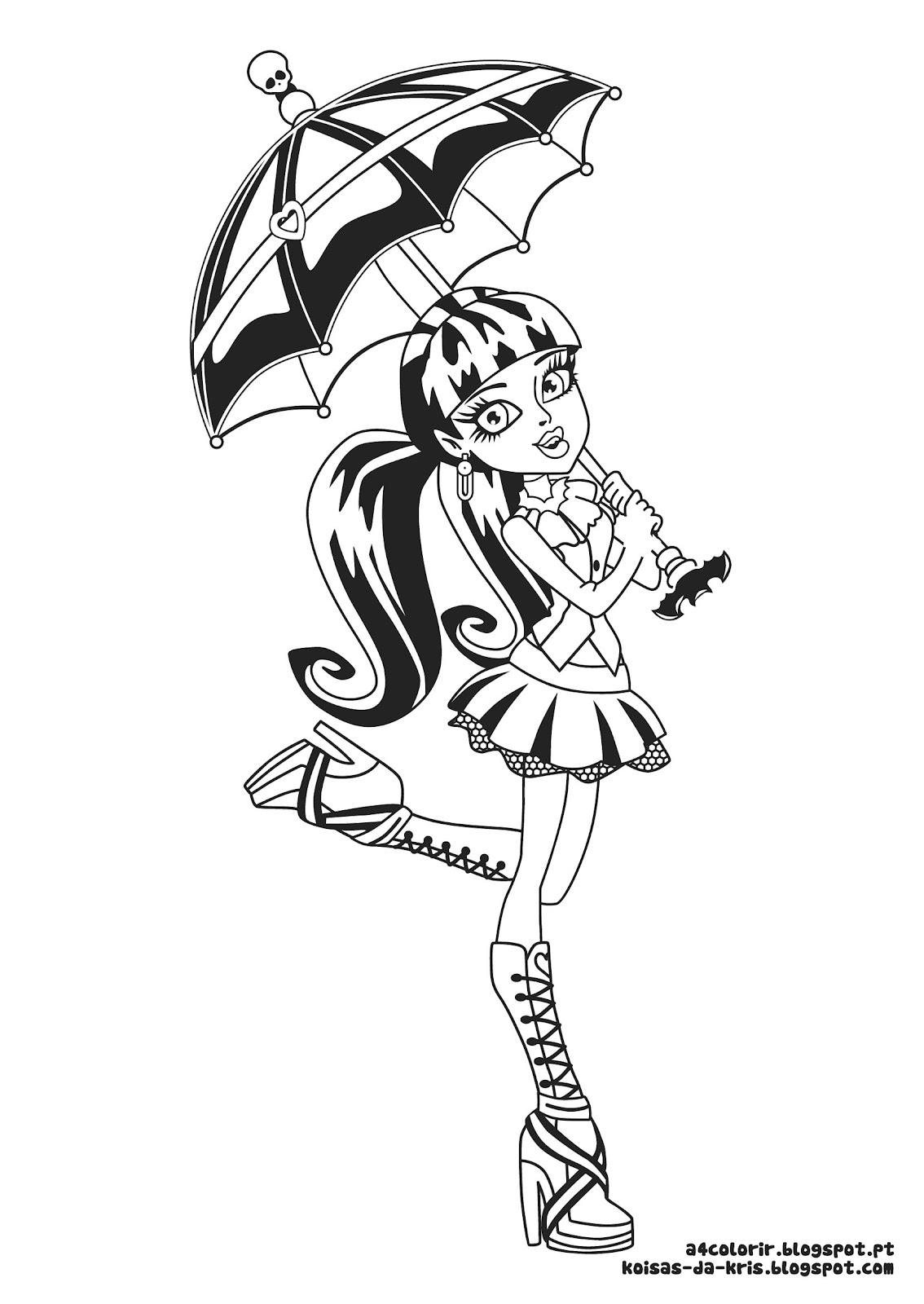 Koisas da Kris: Desenhos para Colorir A4 - Monster High