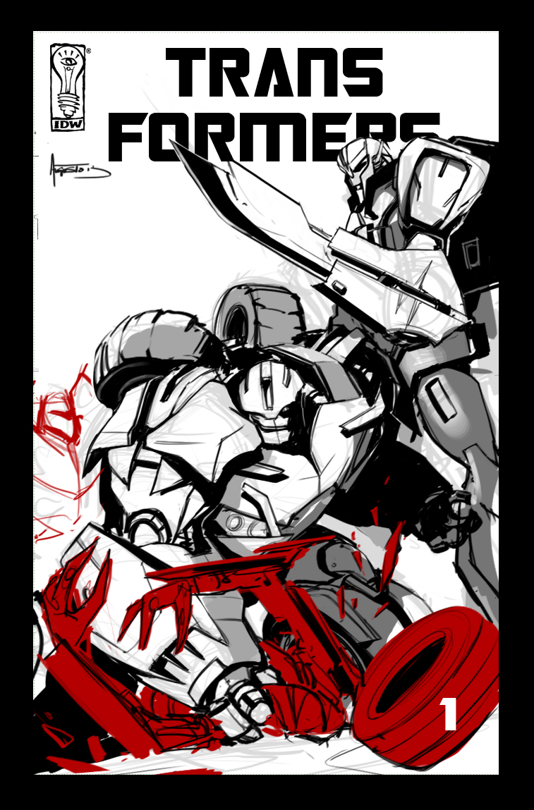 Augusto Barranco: Transformers Prime comic cover and booklet roughs and ...