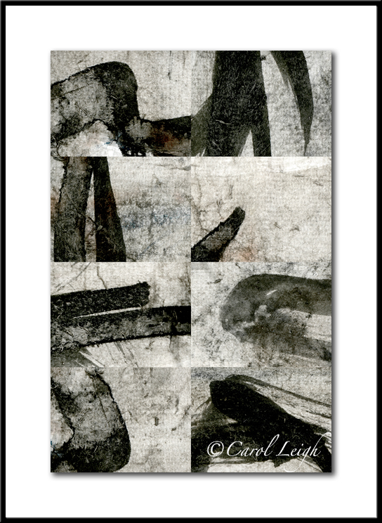Carol Leigh: Latest work: "Abstract Calligraphy Collage"