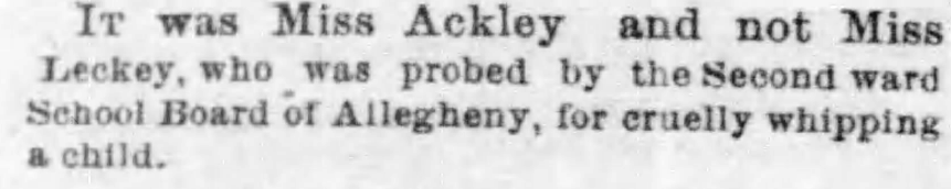 Watch Tower History: MARIA ACKLEY - SCHOOL TEACHER