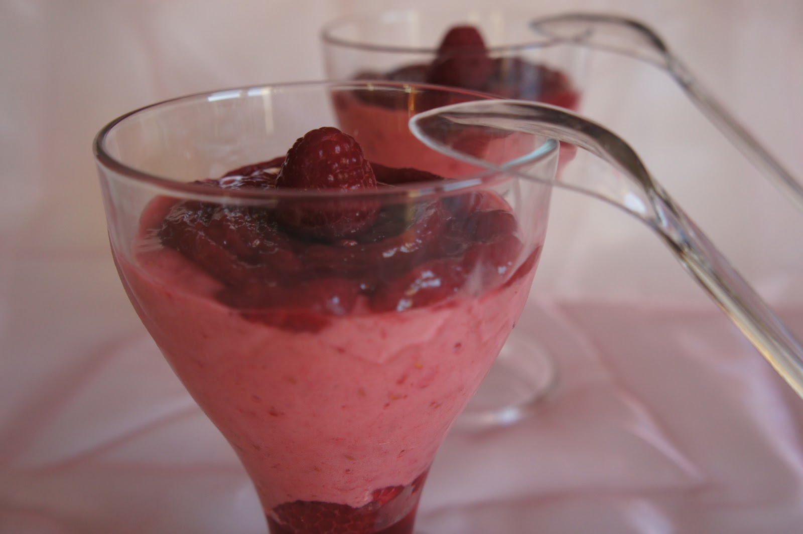 Mousse de framboises