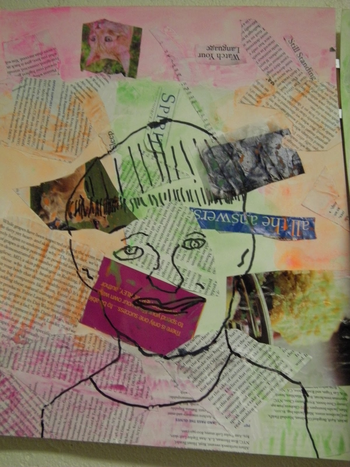 Mrs. Pierce's Polka Dot Spot: Matisse Collage Self Portraits