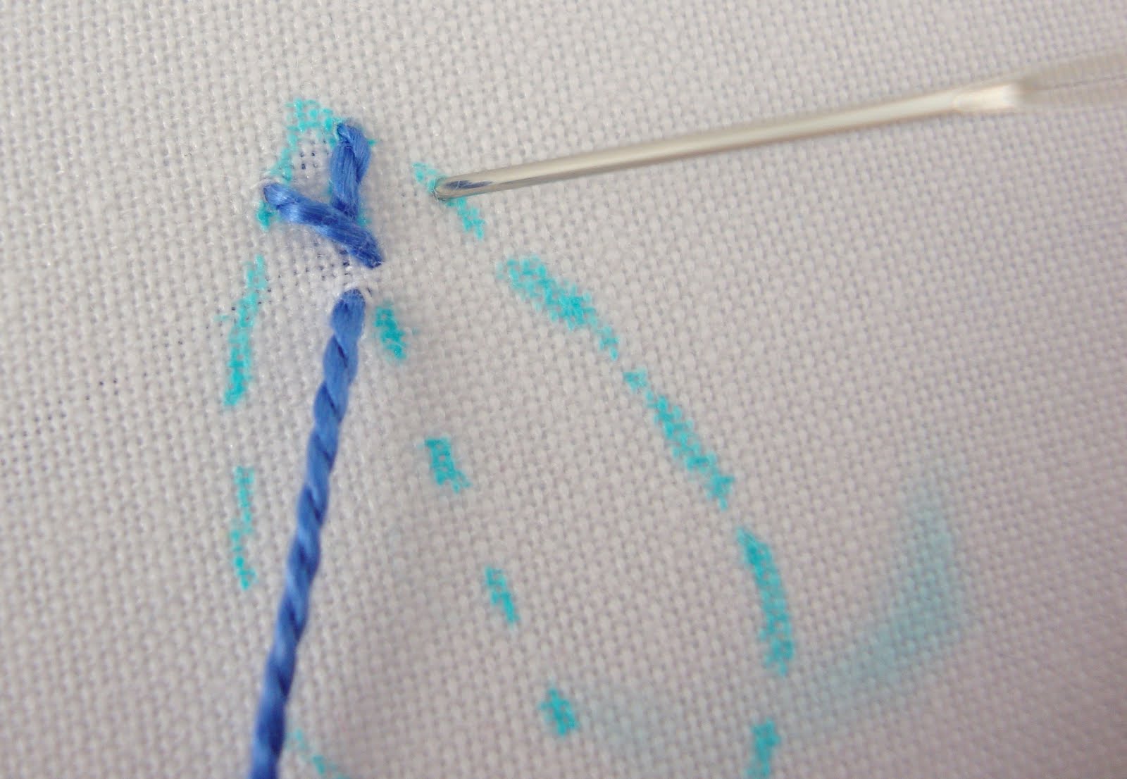 big B: 100 Stitches - open fishbone stitch