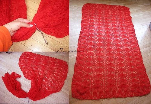 free knitting pattern: new rectangular knitting shawl patterns