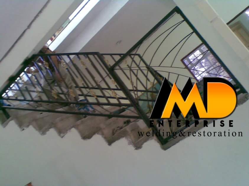 kerja awning grill pemegang tangga