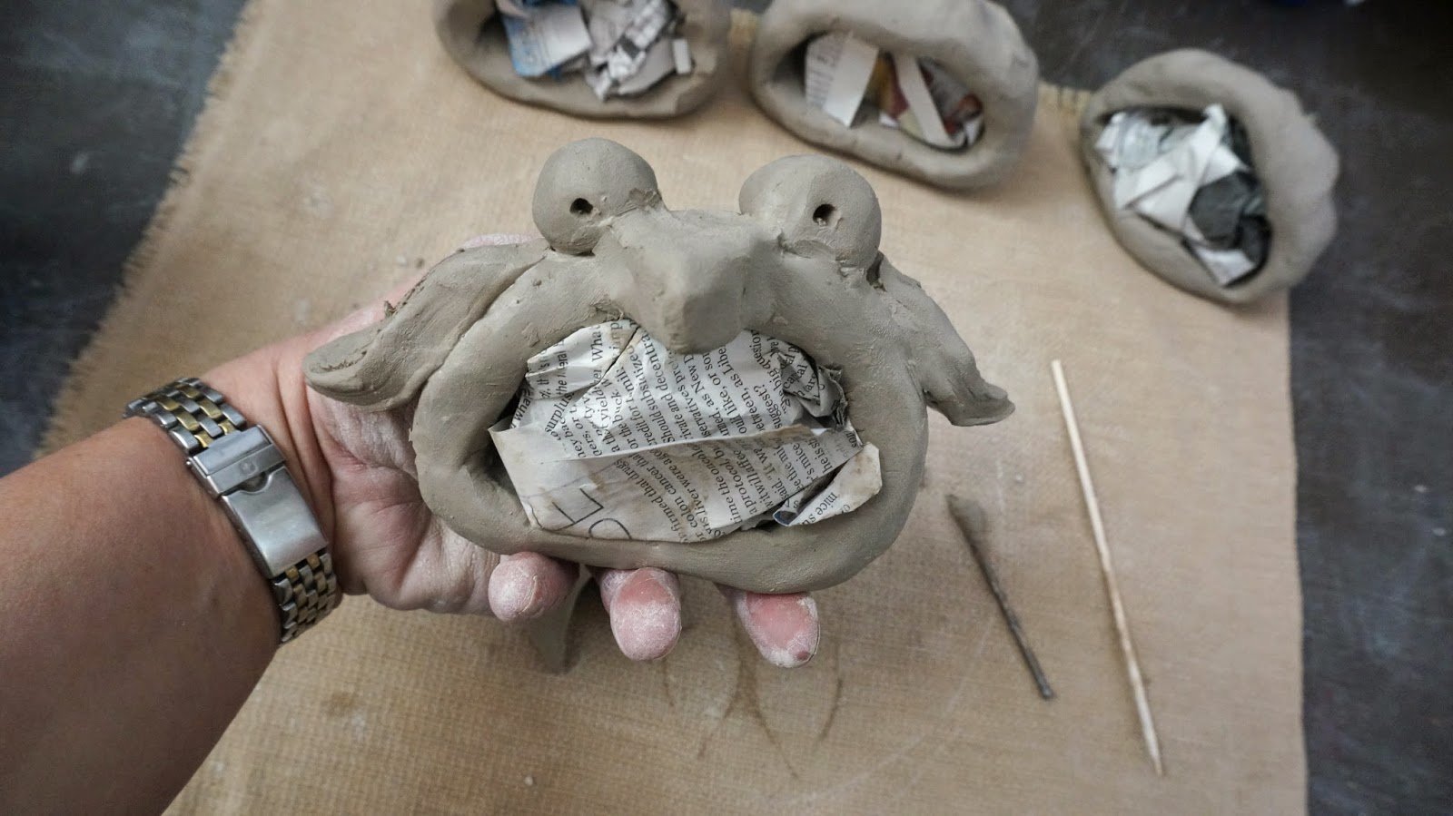 that artist woman: Clay Spoon Monsters