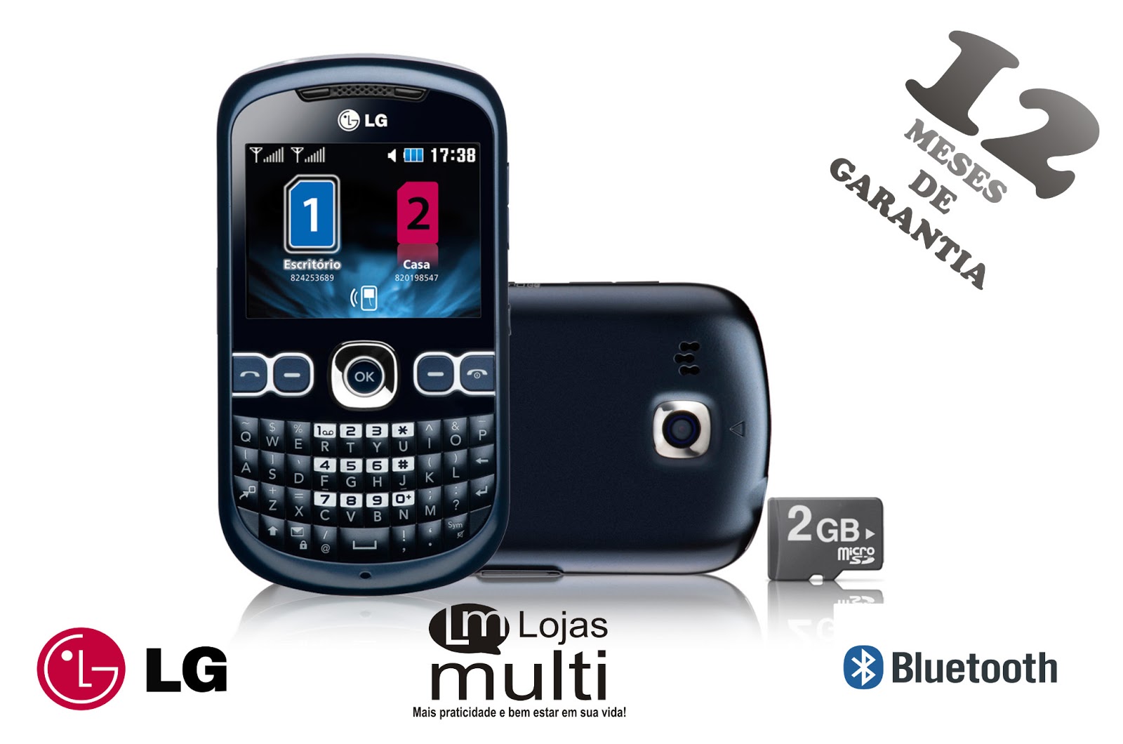 lojas multi: CELULAR LG C-310, BLUETOOTH, MICRO SD 2GB, 12 MESES DE ...