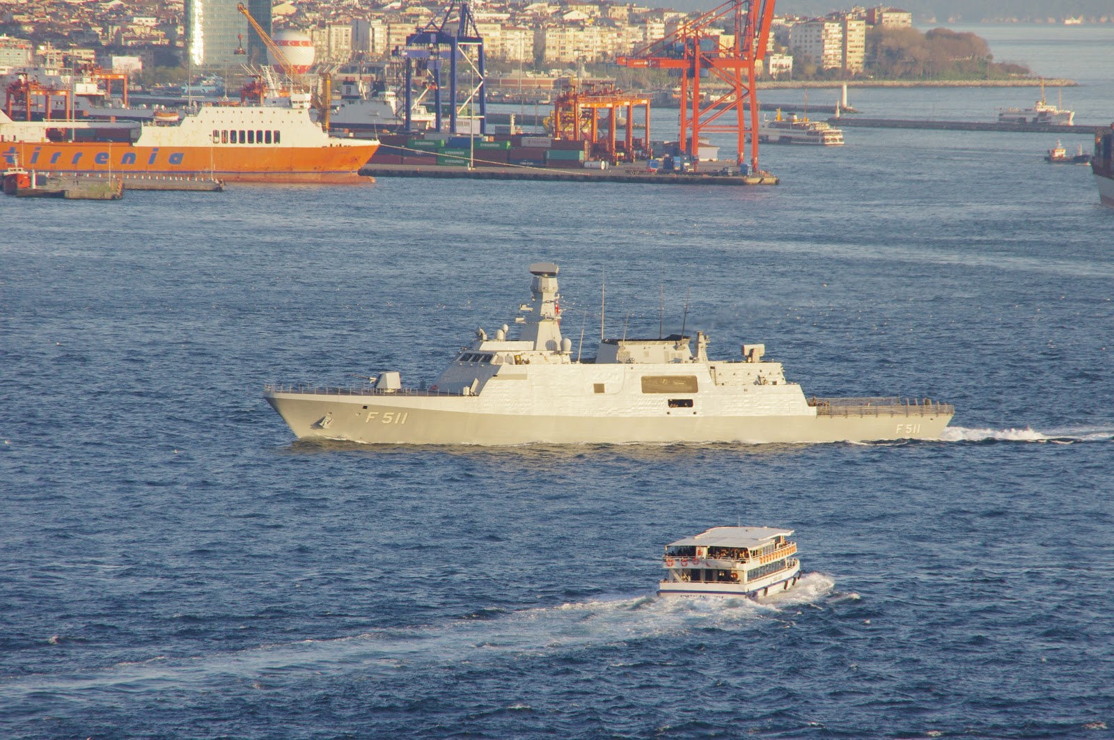 WARSHIPS ON THE BOSPHORUS: F 511 HEYBELIADA -ADA CLASS CORVETTE/FRIGATE