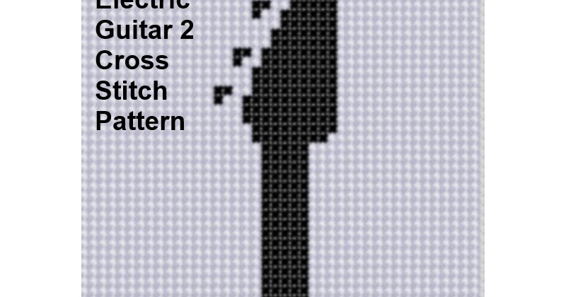 Mother Bee Designs: Electric Guitar 2 Cross Stitch Pattern