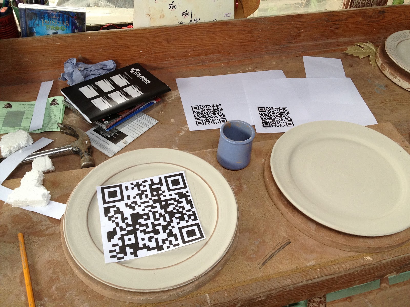 Made From Fife: Testing a QR code on a plate