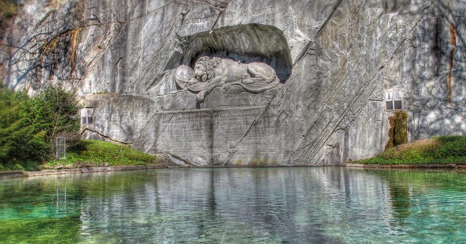 El león de Lucerna, Suiza - Fondos de Pantalla HD - Wallpapers HD