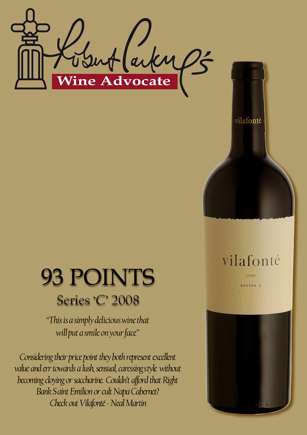 the vilafonte wine blog: Series 'C' 2008 scores 93 Points
