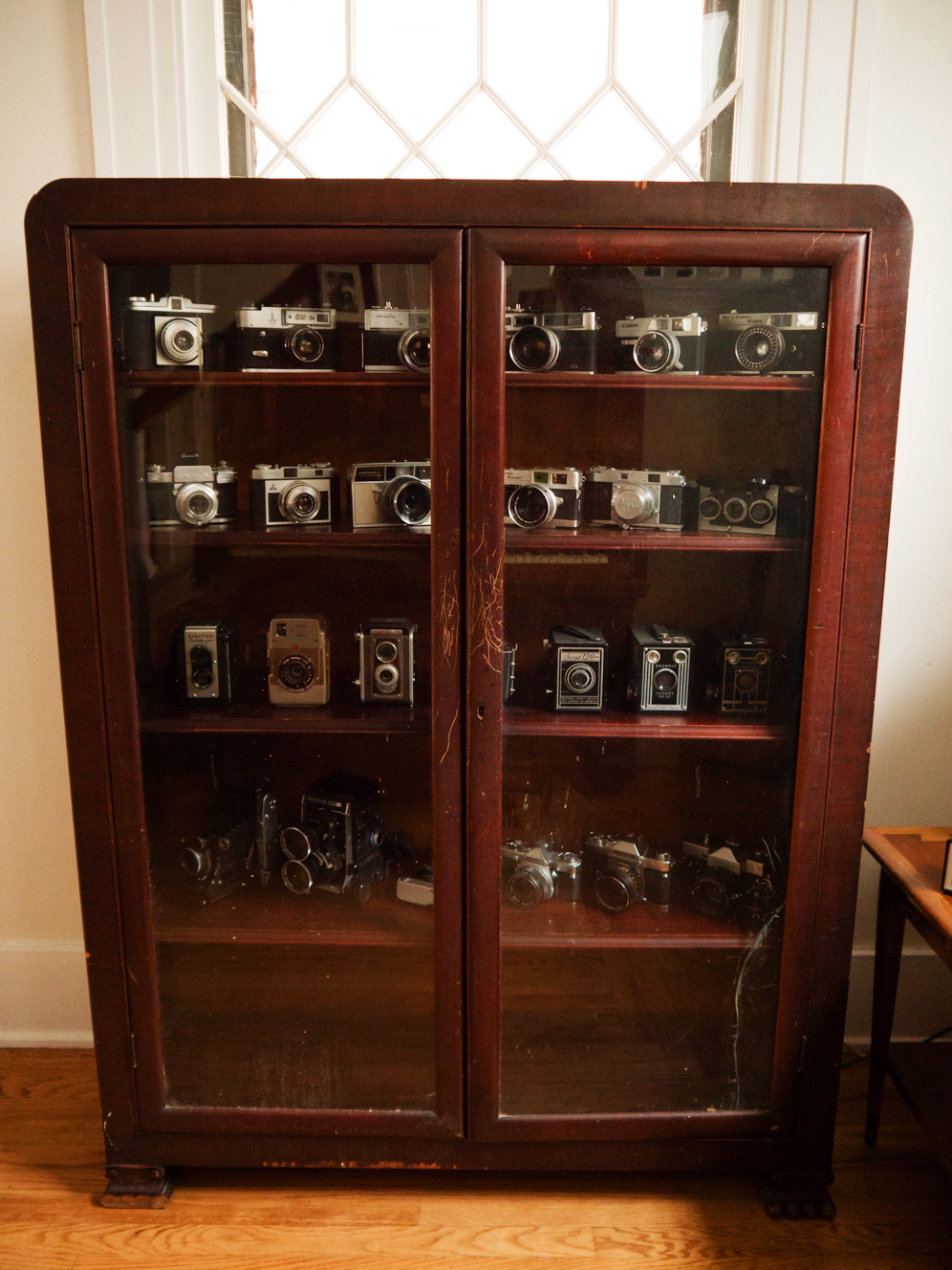 Keep Smiling: Thrifted Camera Cabinet, Cool Bed, Shameful Sunroom Secrets