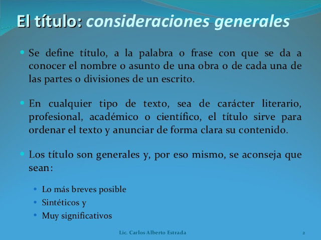 Carmen en su tinta: Título. Redacción y puntuación